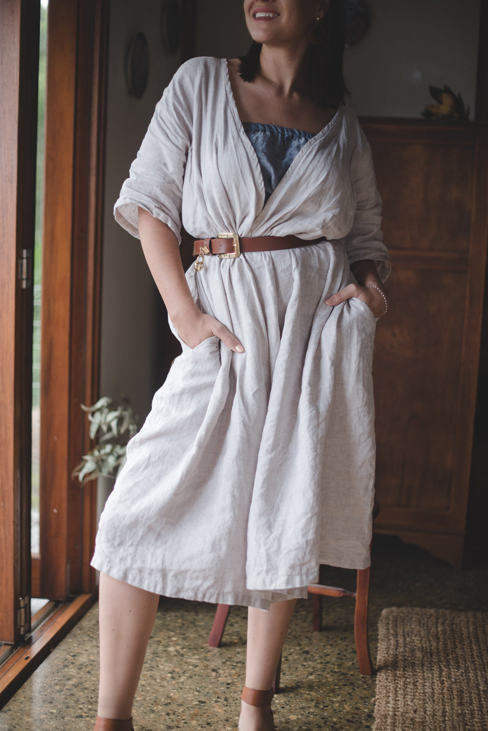 Clara Linen Wrap Dress - made to order – The Handmade Closet