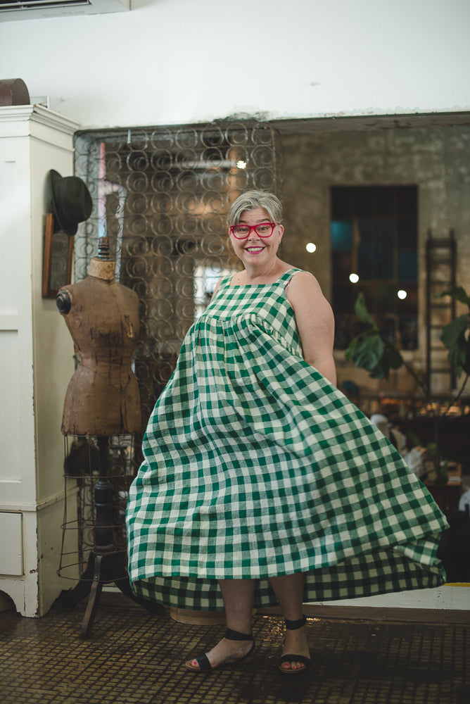 Daily Linen Pinafore Dress - made to order – The Handmade Closet